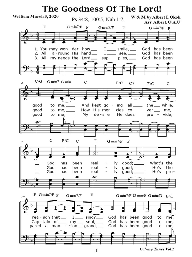 The Goodness of The Lord | PDF