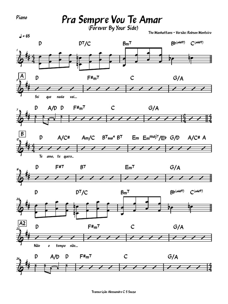 Pra Sempre Vou Te Amar | PDF | Musical Forms | American Compositions And Recordings