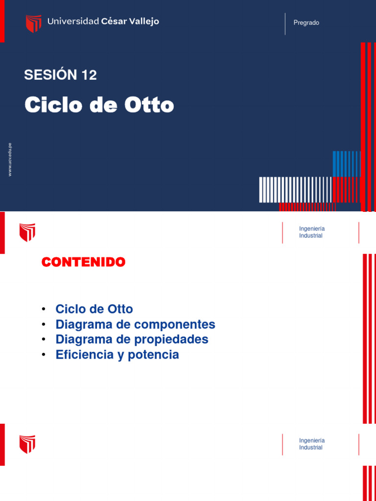 Sesión 12 Ciclo Otto | PDF | Motor de combustión interna | Pistón