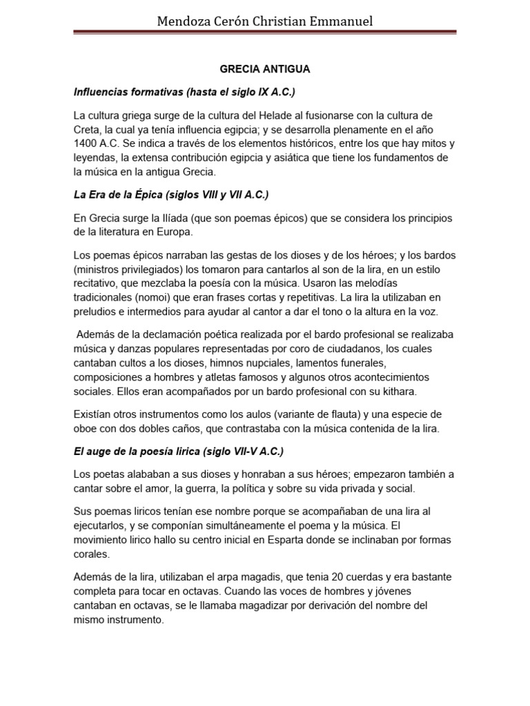 Grecia Antigua | PDF | Antigua Grecia | Poesía