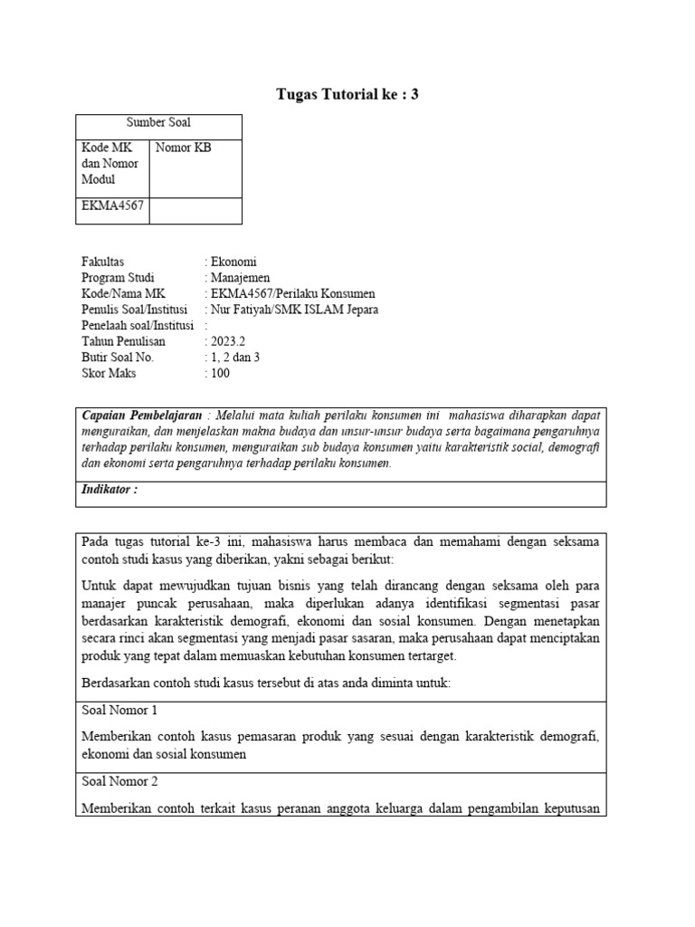 TTM 3 Perilaku Konsumen | PDF | Karier & Perkembangan | Ilmu Sosial