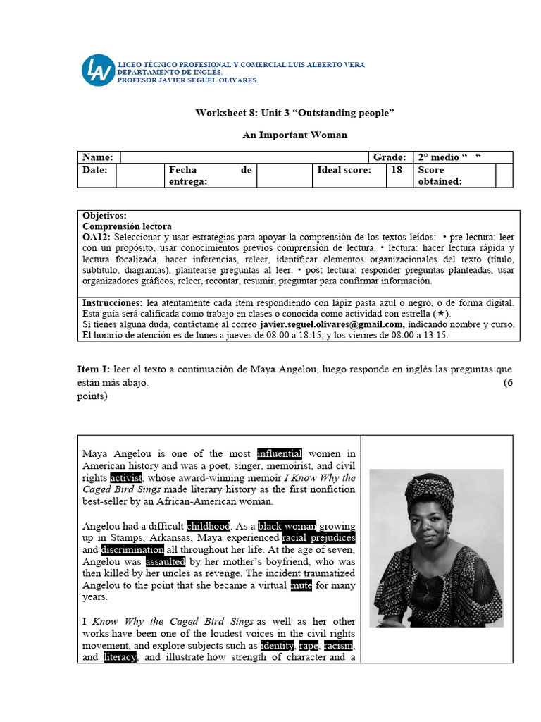Worksheet 8 (Guía) 2M | PDF | Race (Human Categorization)