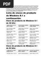 Claves de Activacion de Windows 7 Ultimate | PDF | Windows 7 | Microsoft Windows