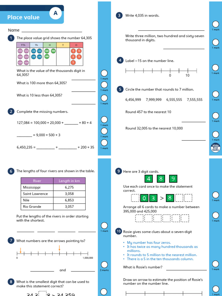 Y6AutEoB1 Place Value | PDF | Mathematics