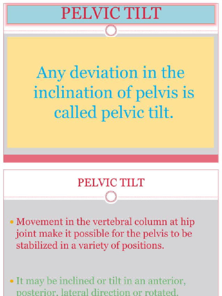 Pelvic Tilt | PDF