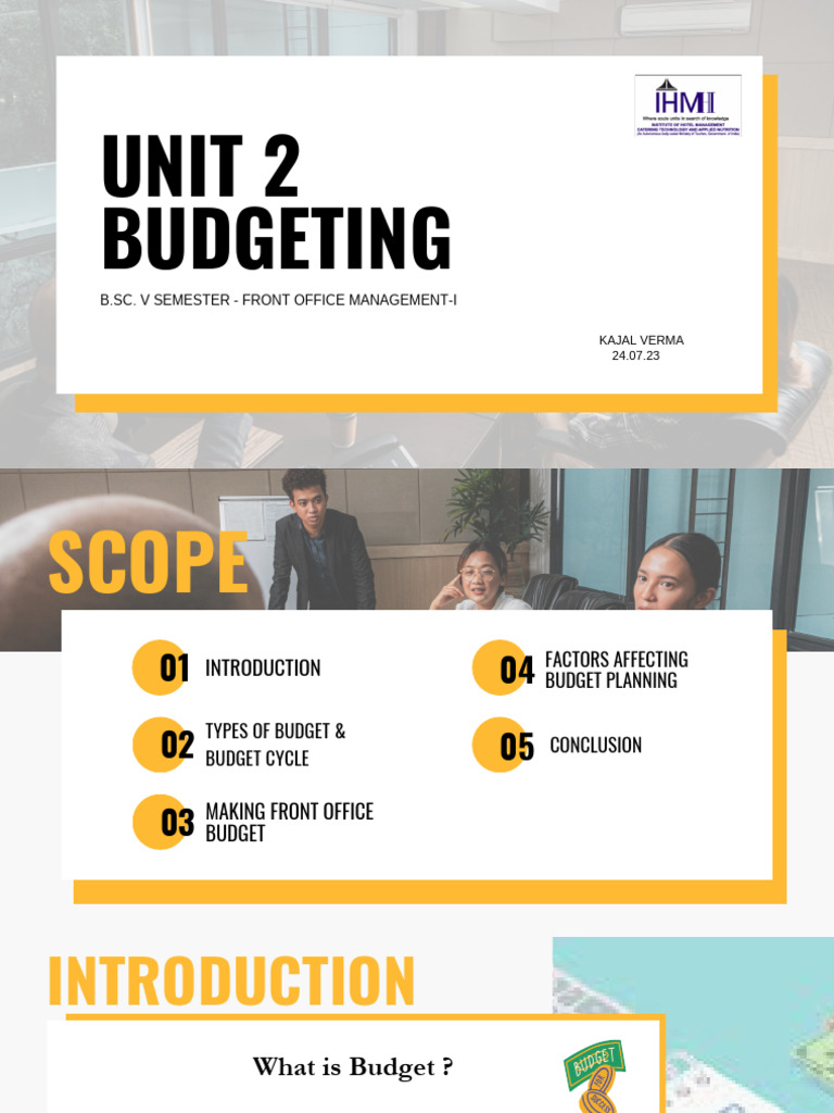 Front Office Budget | PDF | Budget | Business Economics