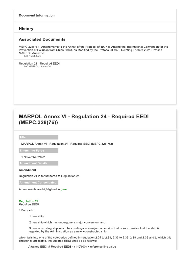 EEDI-Marpol Annex6 Reg24 | PDF