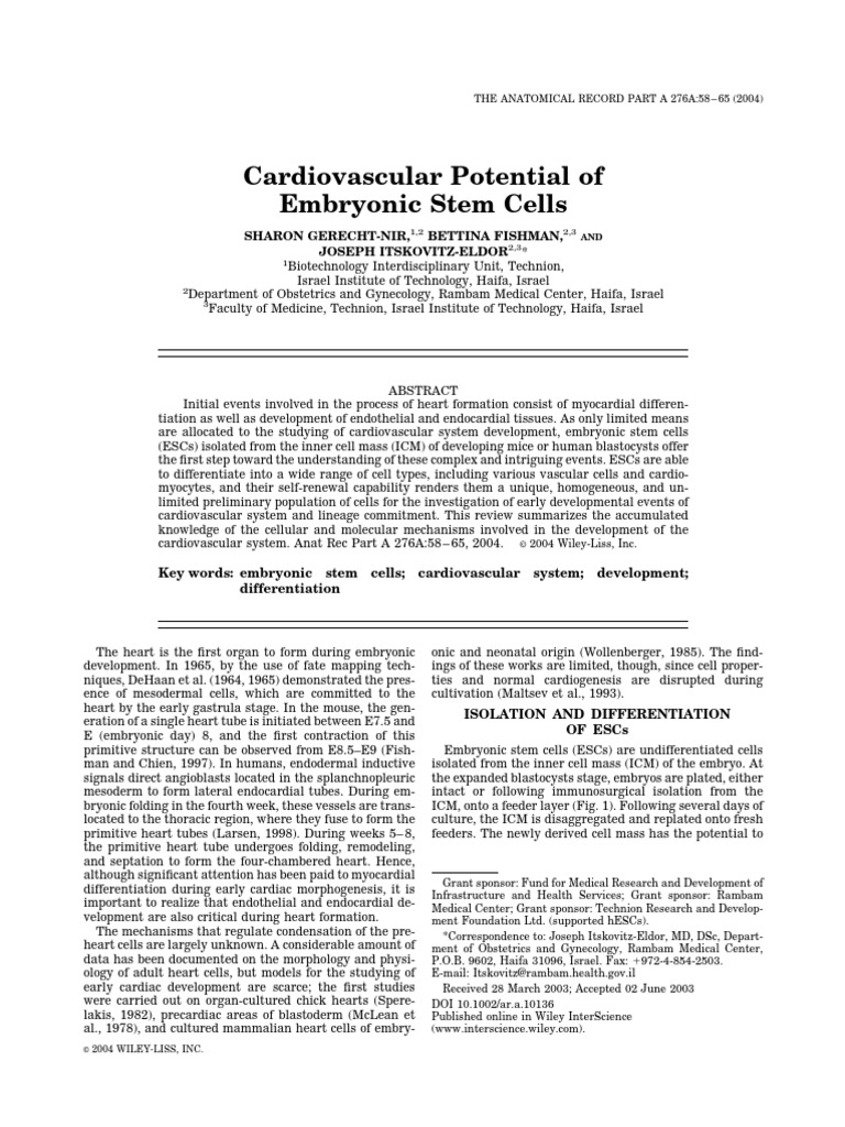 The Anatomical Record Part A Discoveries in Molecular Cellular and ...