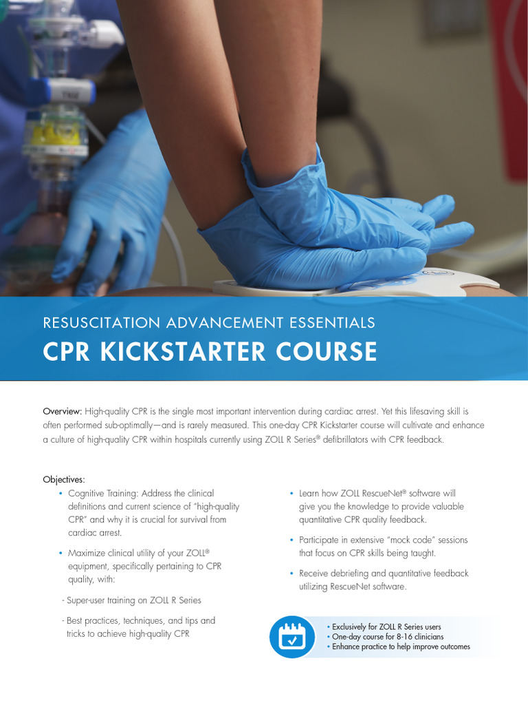 CPR Kickstarter Course Flyer | PDF | Cardiopulmonary Resuscitation | Cognition