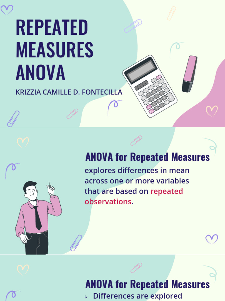 ANOVA For Repeated Measures - Fontecilla | PDF | Analysis Of Variance | Statistics
