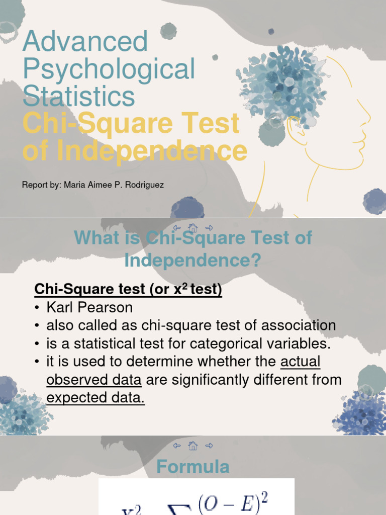 Chi-Square Test of Independence | PDF | Chi Squared Test | Statistical ...