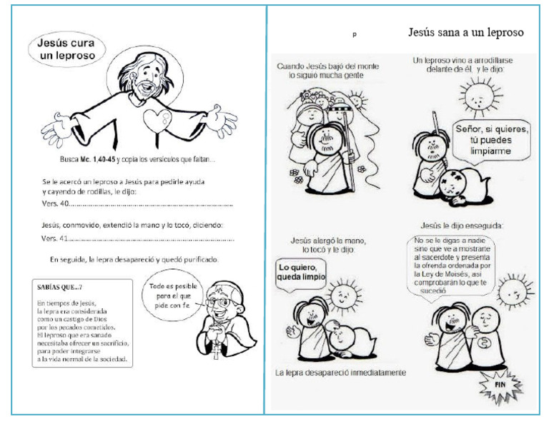 Ficha Jesus Sana A Un Leproso | PDF