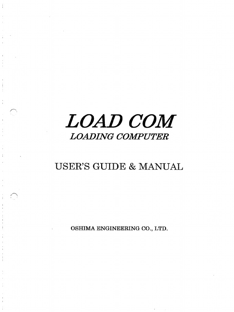 Loading Computer User's Guide & Manual | PDF