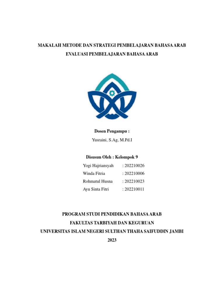 Kelompok (9) Metode Dan Strategi Pembelajaran Bahasa Arab | PDF | Karier & Perkembangan | Bisnis