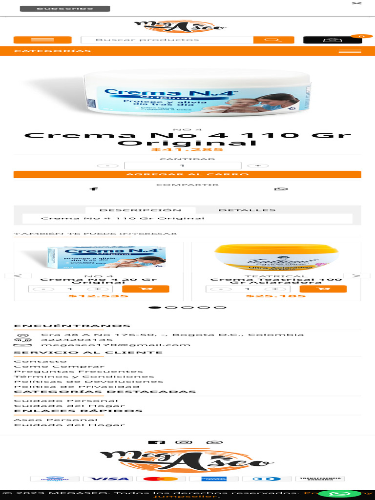 Crema No 4 110 GR Original | PDF