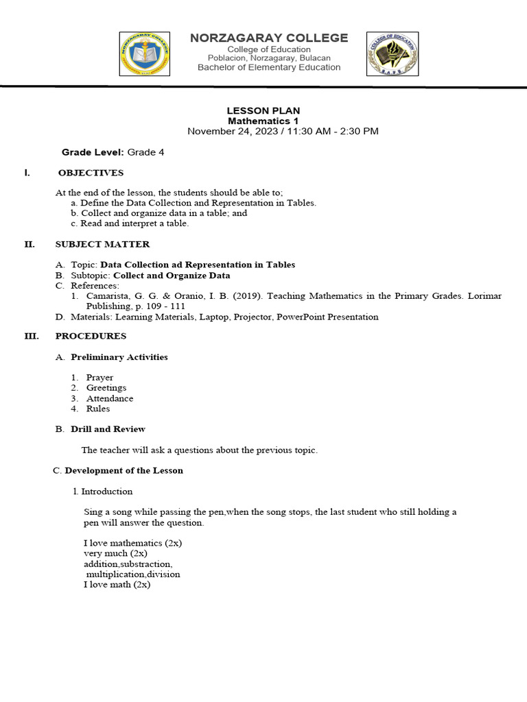 Lesson Plan Math | PDF | Lesson Plan | Teachers