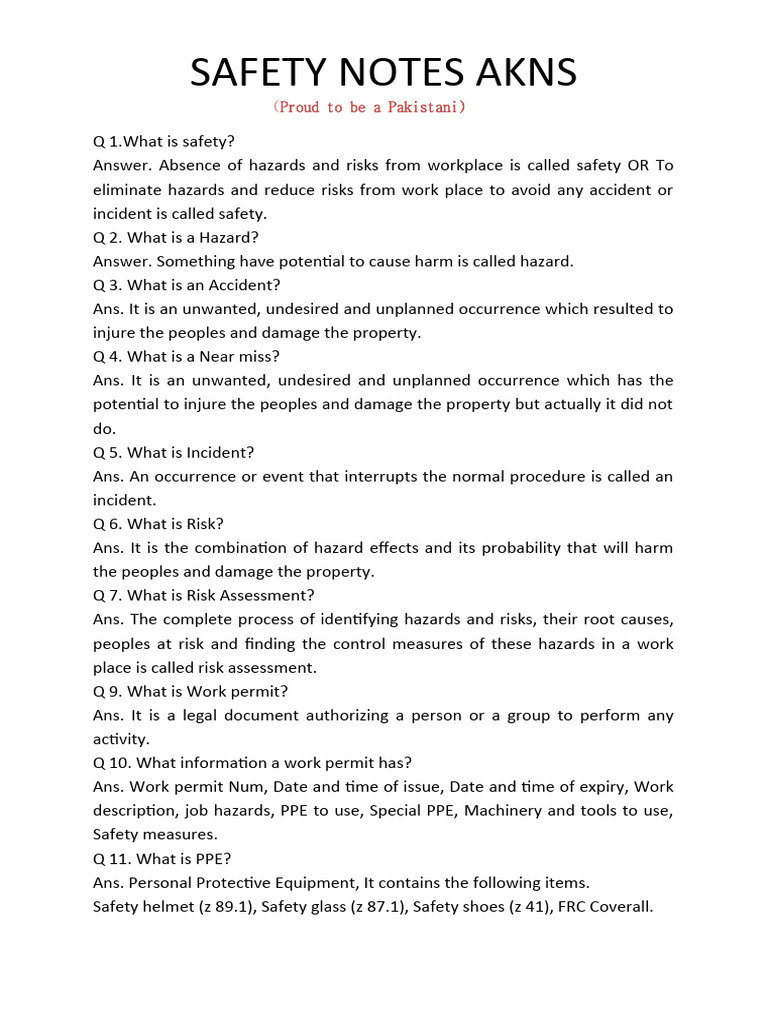 Safety Notes (Updated 2022) | PDF | Scaffolding | Safety