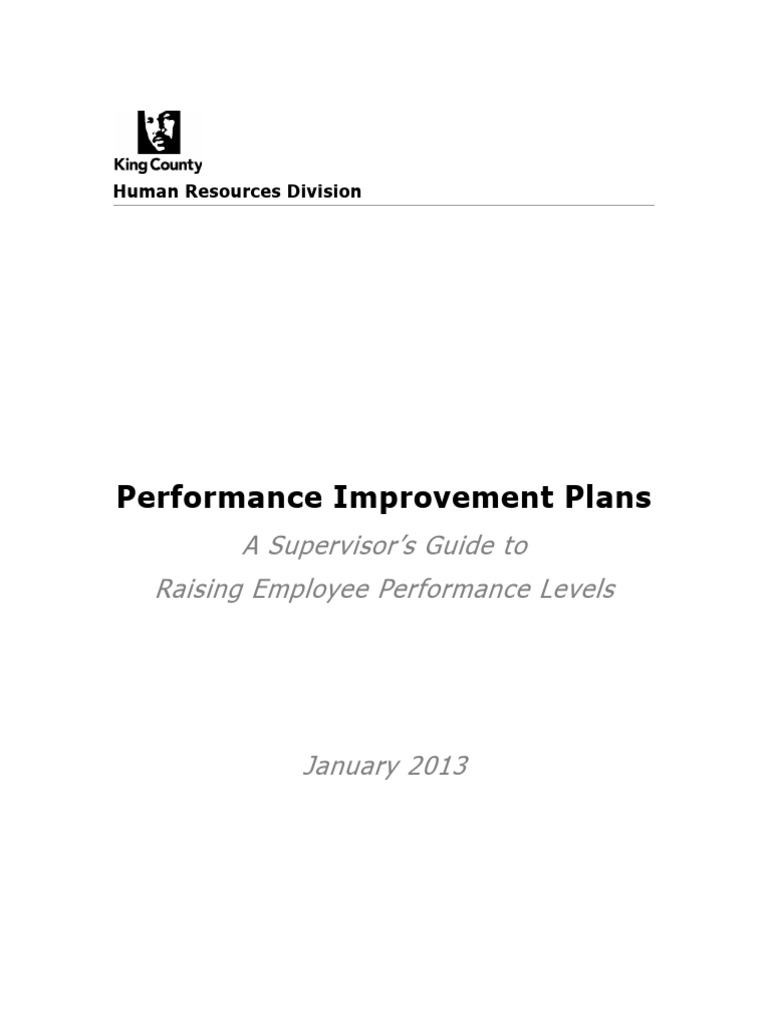 Performance Improvement Plans: A Supervisor's Guide To Raising Employee ...
