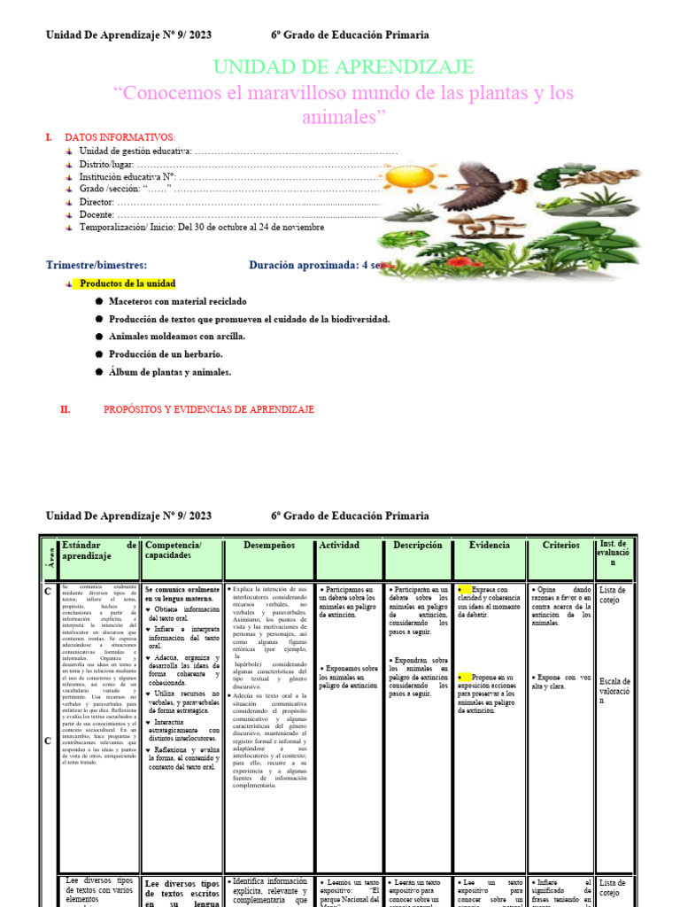6° GRADO UNIDAD DE APRENDIZAJE NOVIEMBRE del 2023 | PDF | Números | Probabilidad