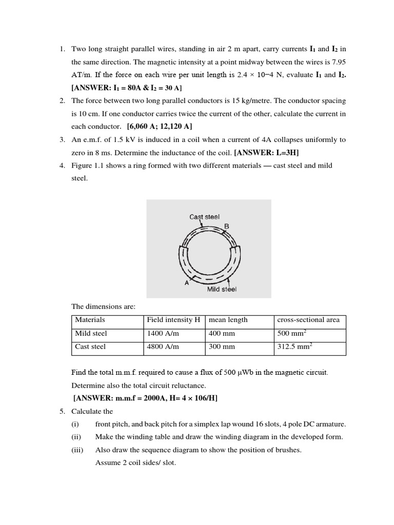 Magnetic Fields & Electrical Calculations | PDF | Teaching Methods & Materials | Science ...