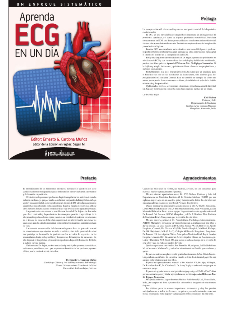 Aprenda ECG en Un Dia | PDF | Electrocardiografia | Corazón