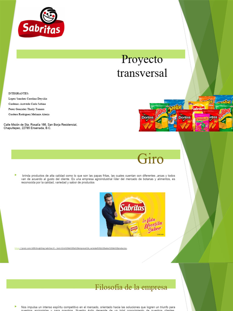Presentation1.pptx Sabritas | PDF | Business | Economias