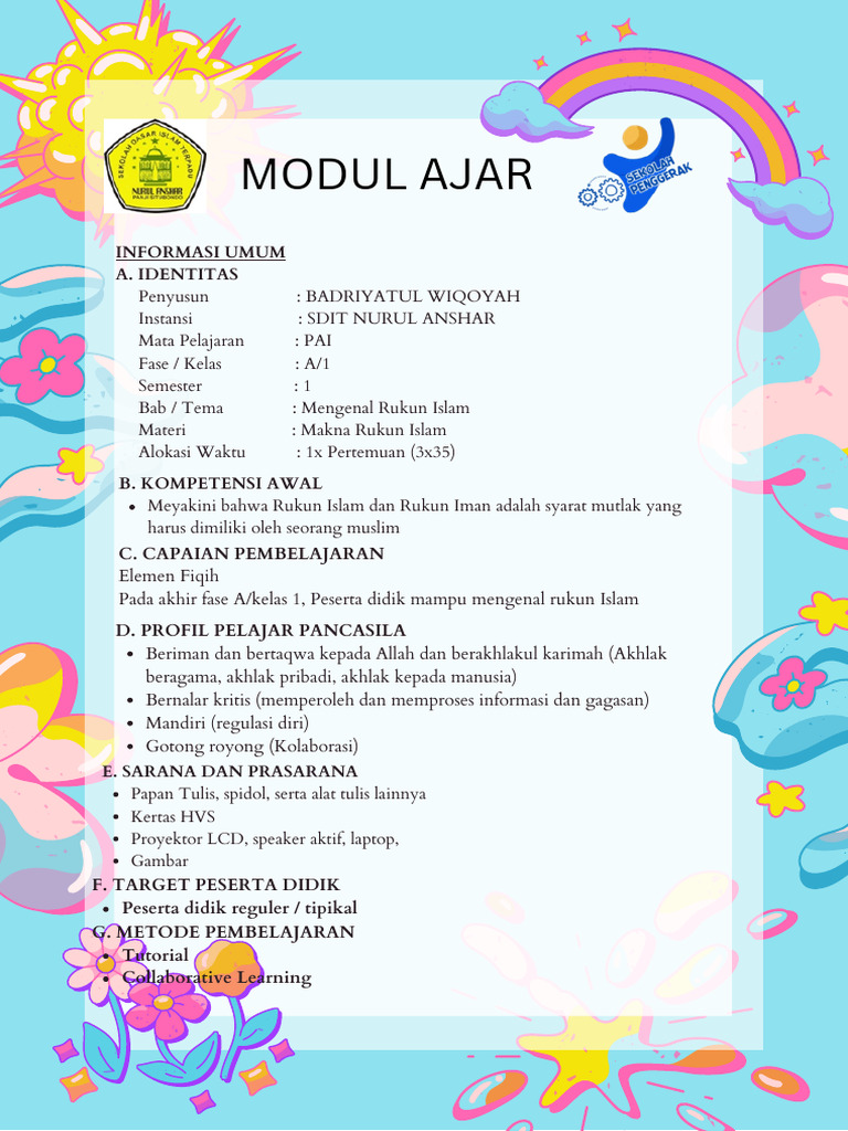 Modul Ajar PAI Fase A | PDF