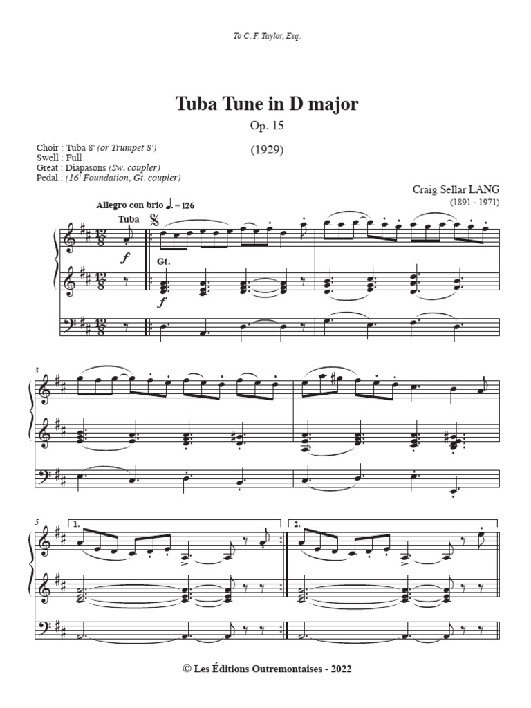 Tuba Tone Organ | PDF