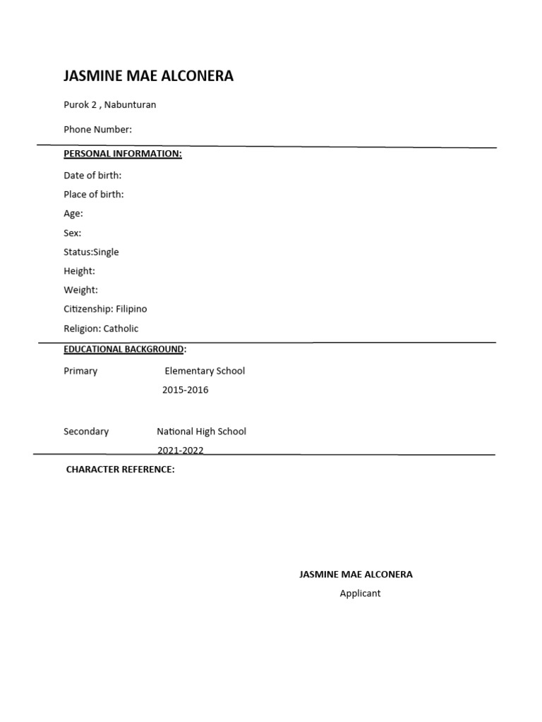 Resume Jasmine Mae | PDF