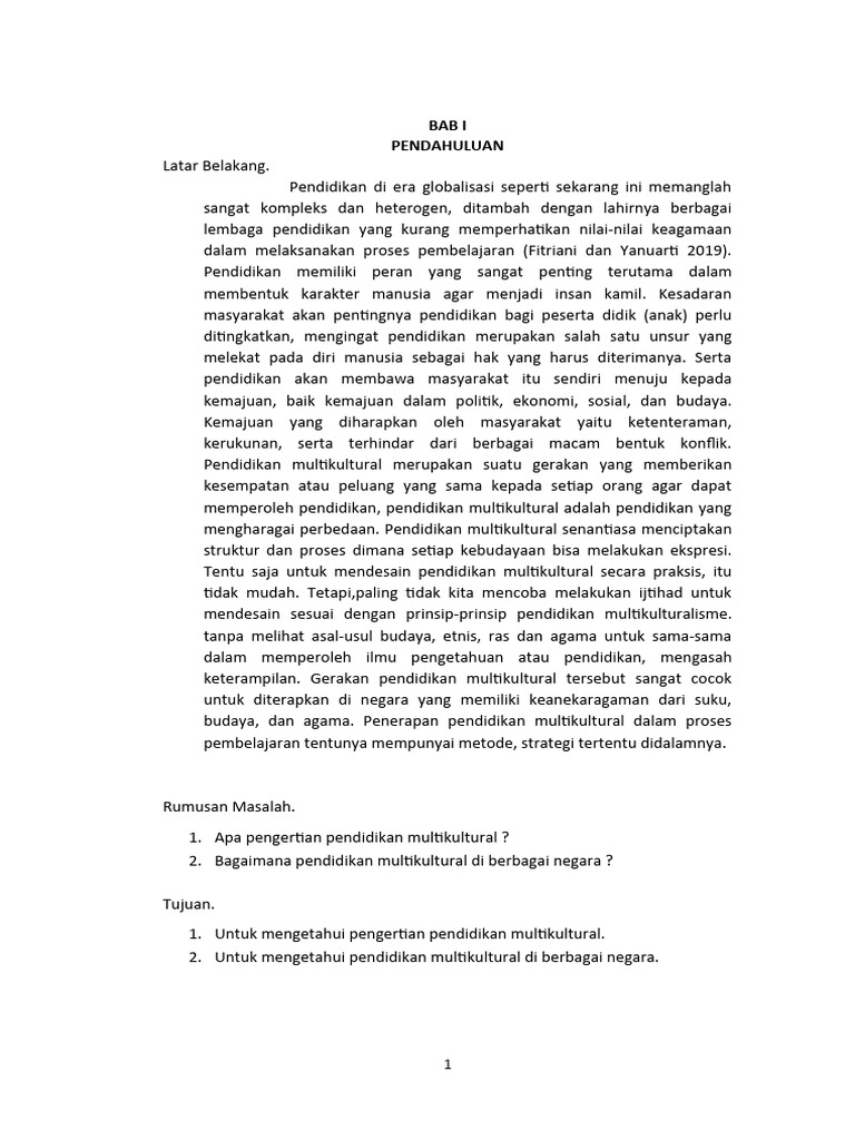 Contoh Latar Belakang Masalah | PDF