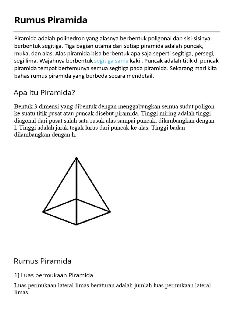Rumus Piramida | PDF