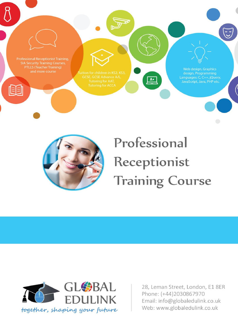1 TRAIN Module 1 Professional Receptionist Training Workshop Course ...