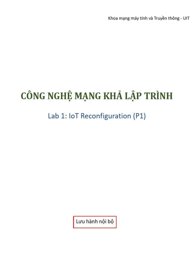 Lab 1 IoT Reconfiguration P1 | PDF