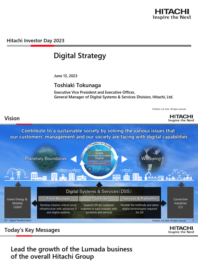 Hitachi Digital Strategy | PDF | Cloud Computing | Automation