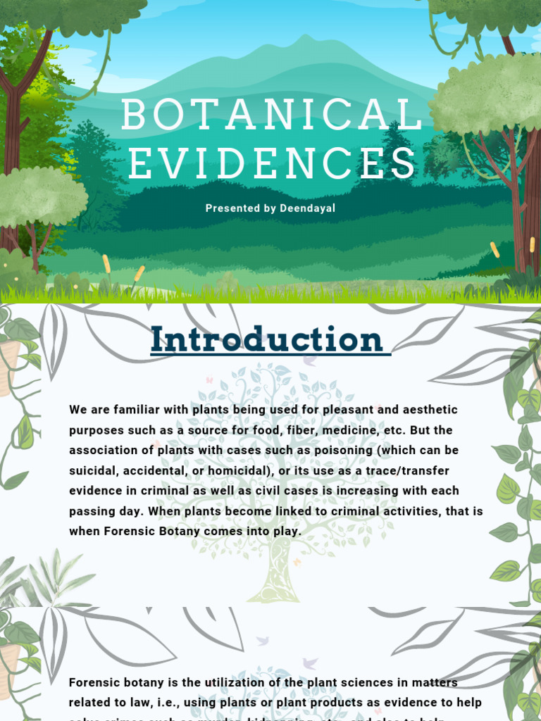 Forensic Botany: Evidence and Applications | PDF | Botany | Taxonomy ...