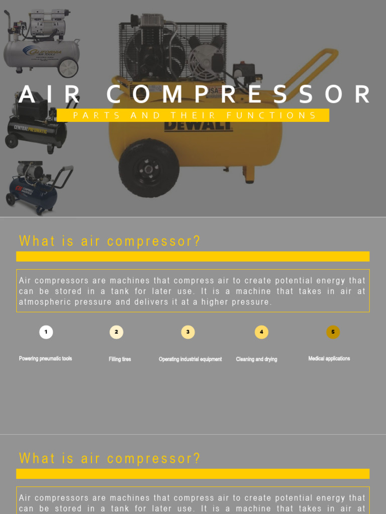 Air Compressor - Parts and Function | PDF | Pump | Tools