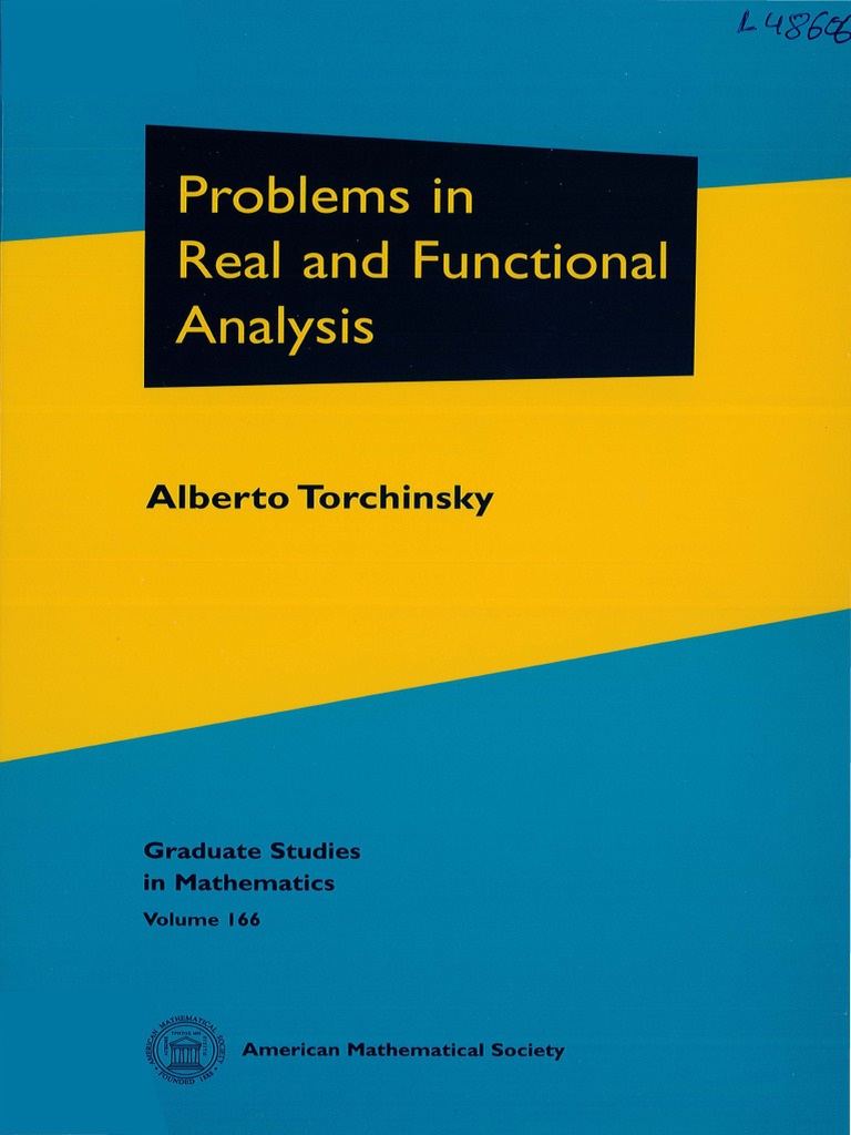 (Graduate Studies in Mathematics) Alberto Torchinsky - Problems in Real and Functional Analysis ...