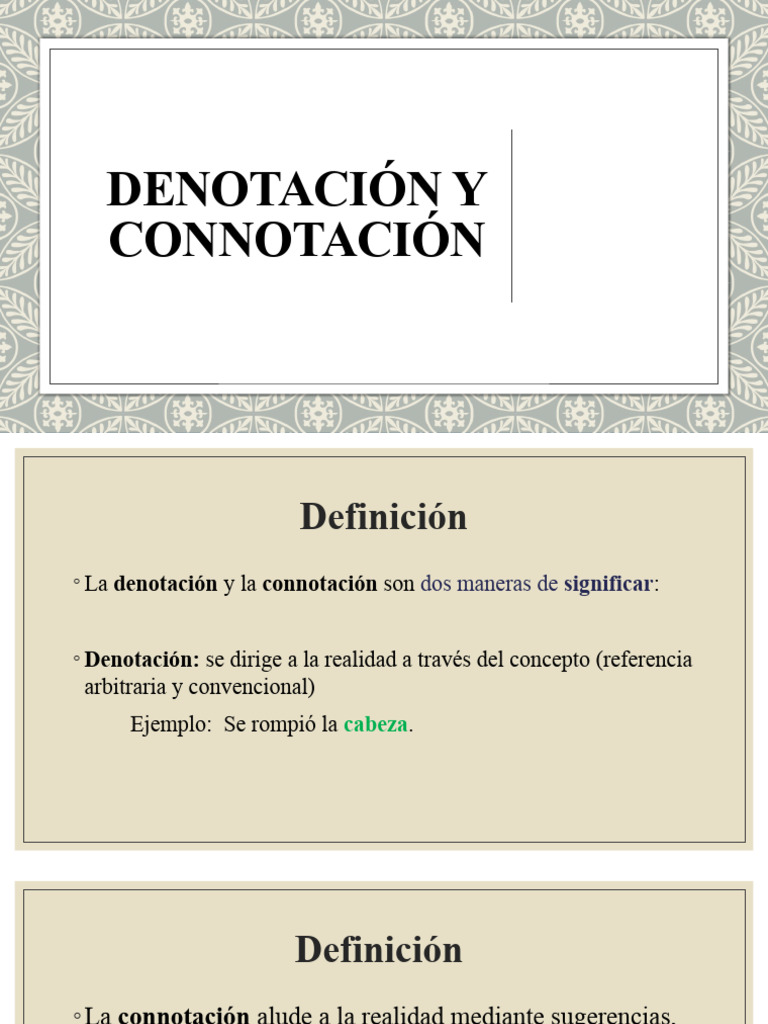 Denotación y Connotación | PDF