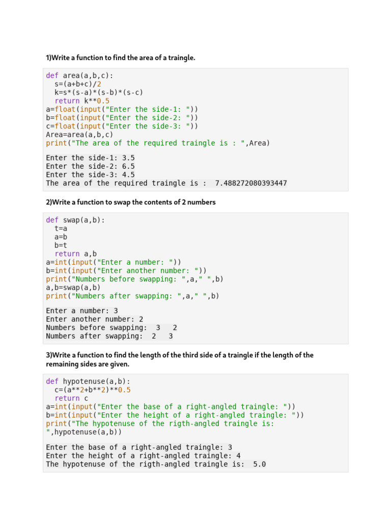 Python Lab Work | PDF | Arithmetic | Discrete Mathematics