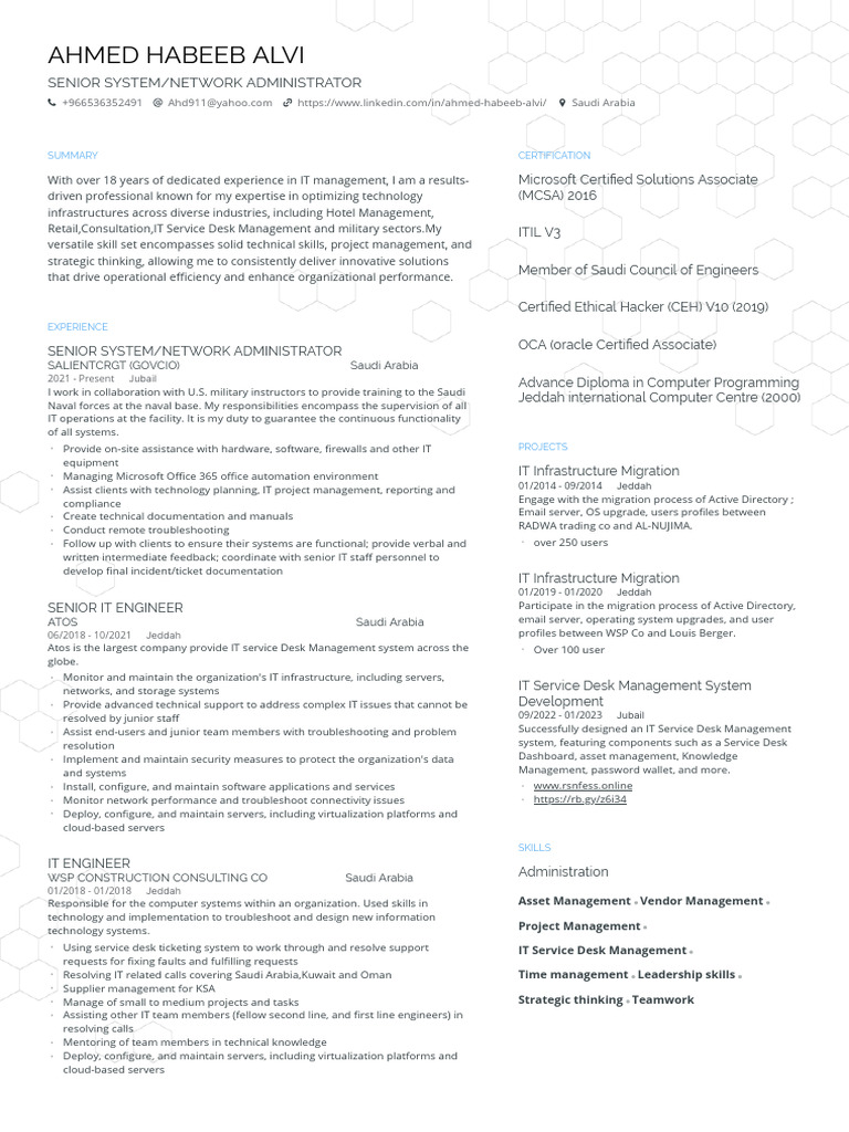 Ahmed Habeeb Alvi Resume | PDF | Cloud Computing | Point Of Sale
