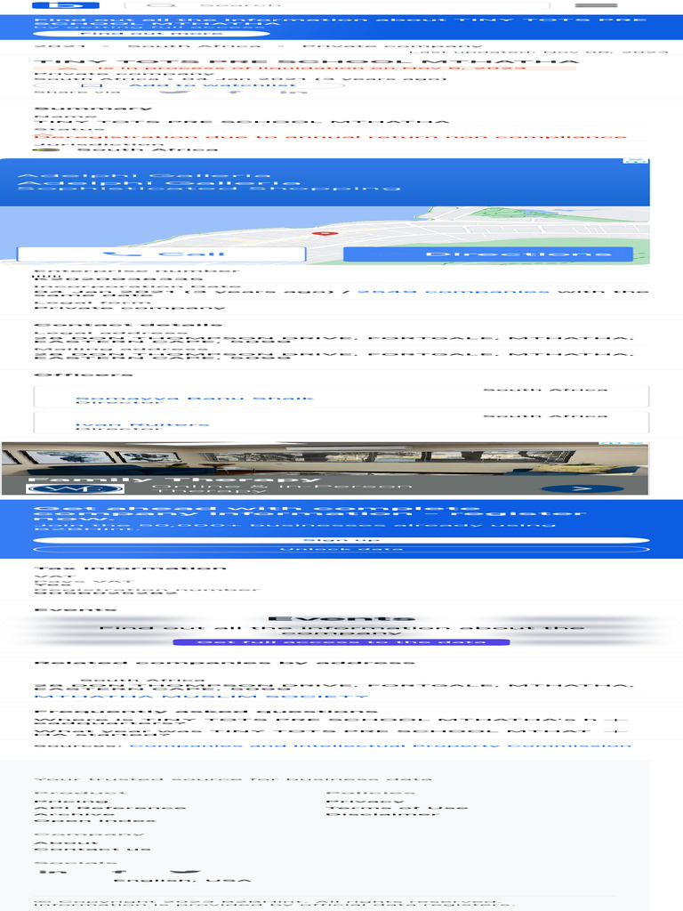 Tiny Tots Pre School Mthatha - k2020938335 - Sout | Download Free PDF | Economies | Business