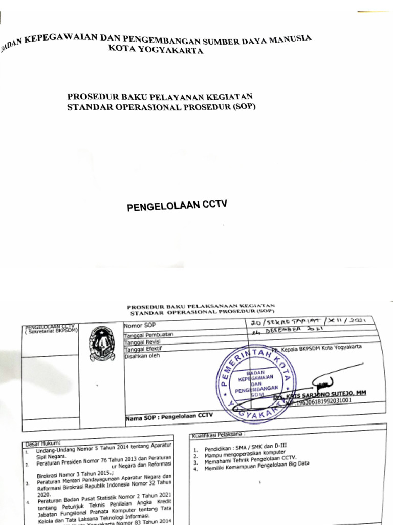 Pengelolaan CCTV 542 | PDF