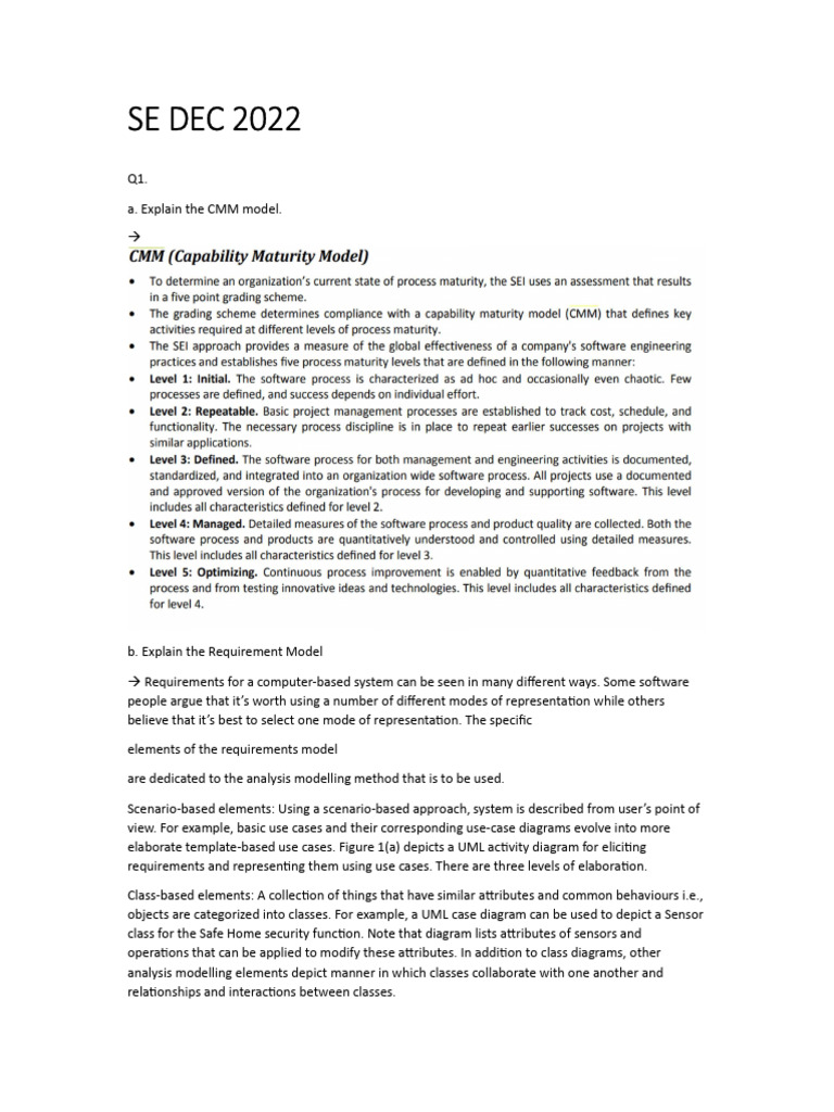 SE DEC 2022 Solved Paper | Download Free PDF | Use Case | Unified ... SE DEC 2022 Solved Paper | Download Free PDF | Use Case | Unified ...