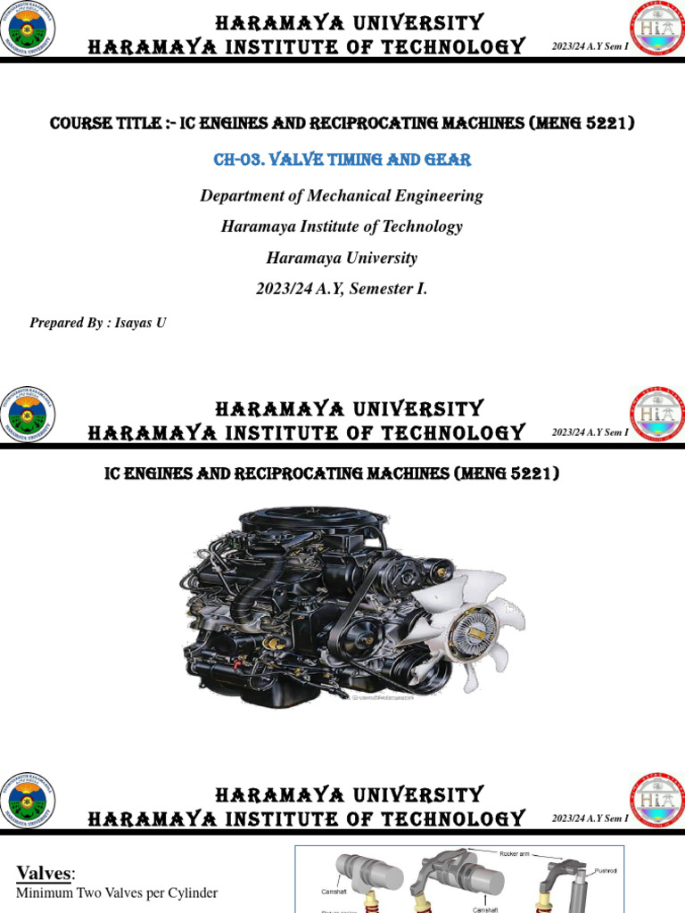 Ch-03 Valve Timing and Gear | PDF | Vehicle Technology | Vehicles