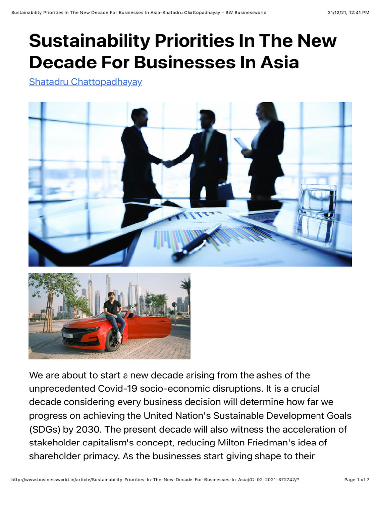 Sustainability Priorities in The New Decade For Businesses in Asia ...