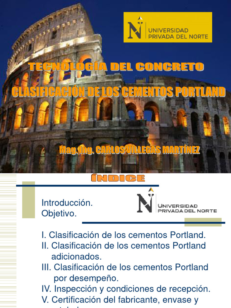Semana 3 - Tipos de Cemento Portland | PDF | Cemento | Hormigón