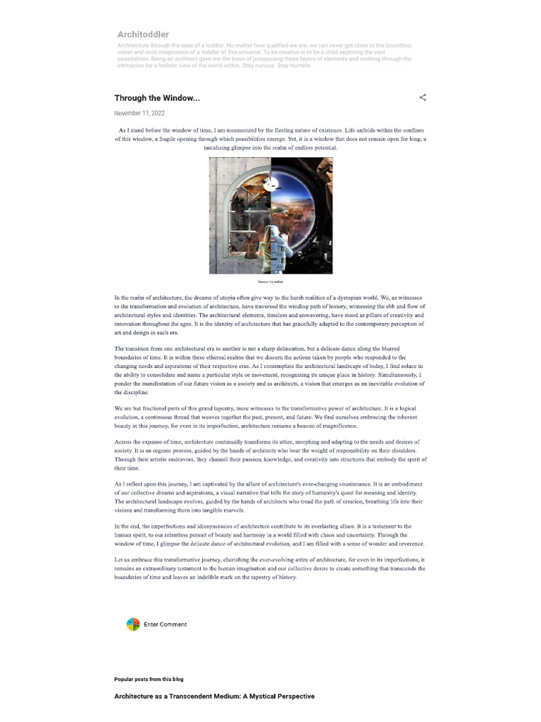 Through The Window | PDF