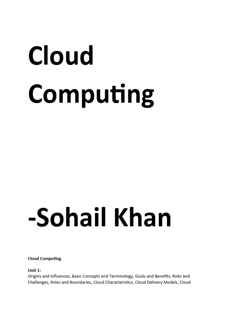 Cloud Computing Basics & Models | PDF | Cloud Computing | World Wide Web