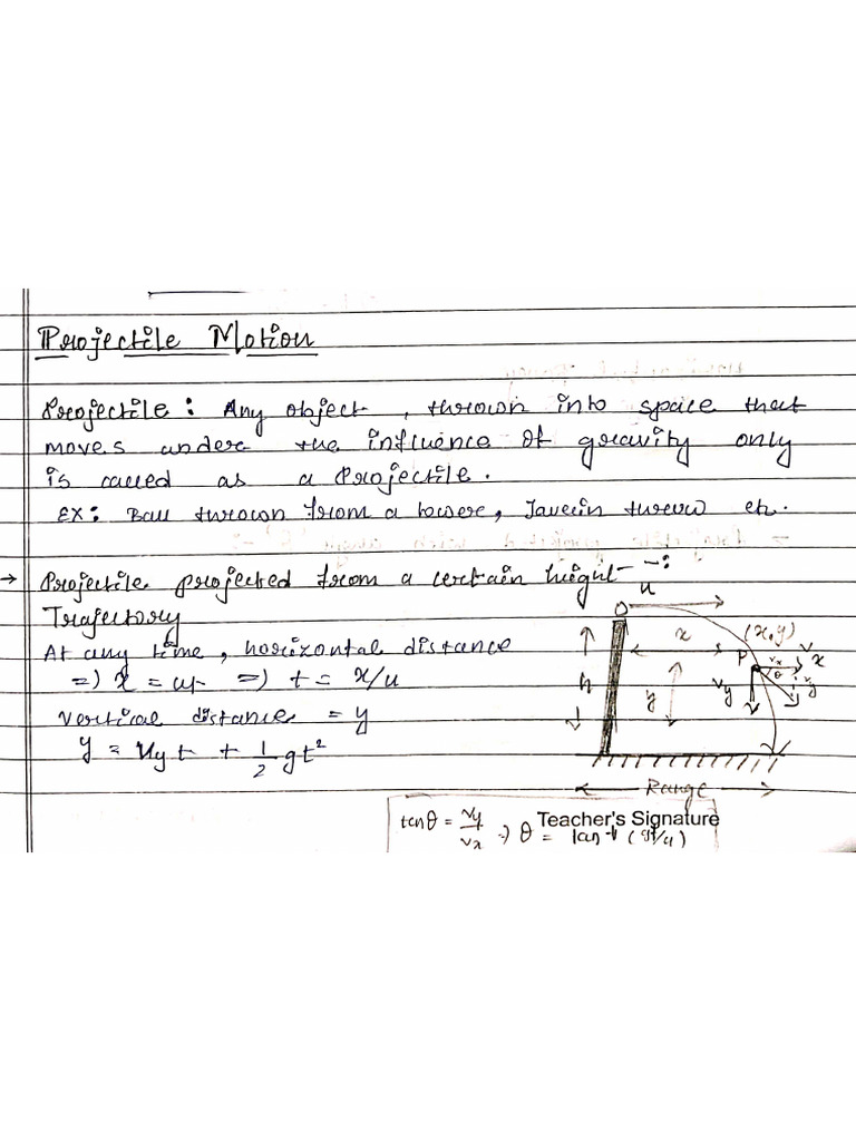 Projectile Motion | PDF