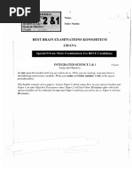 2025 BECE SCIENCE SAMPLE QUESTIONS | PDF | Chemical Bond | Ionic Bonding